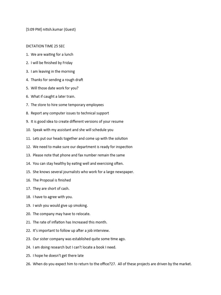 Dictation Versant 2024 | PDF | Business