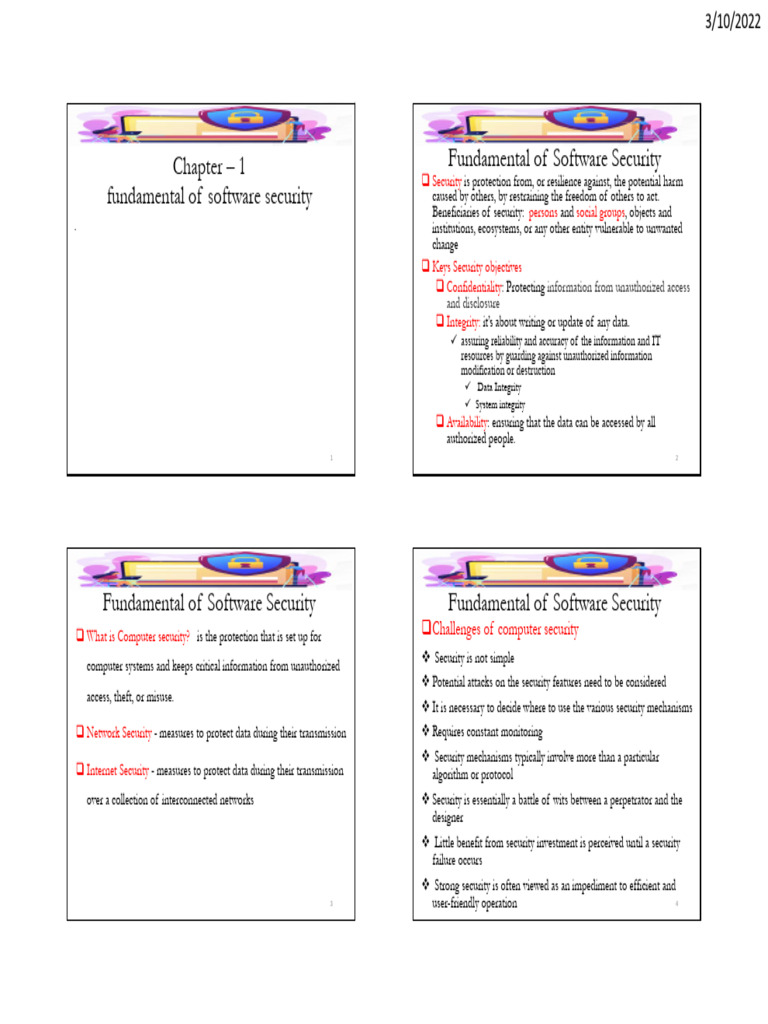 Chapter 1fundamental of Software Security | PDF | Security | Computer Security
