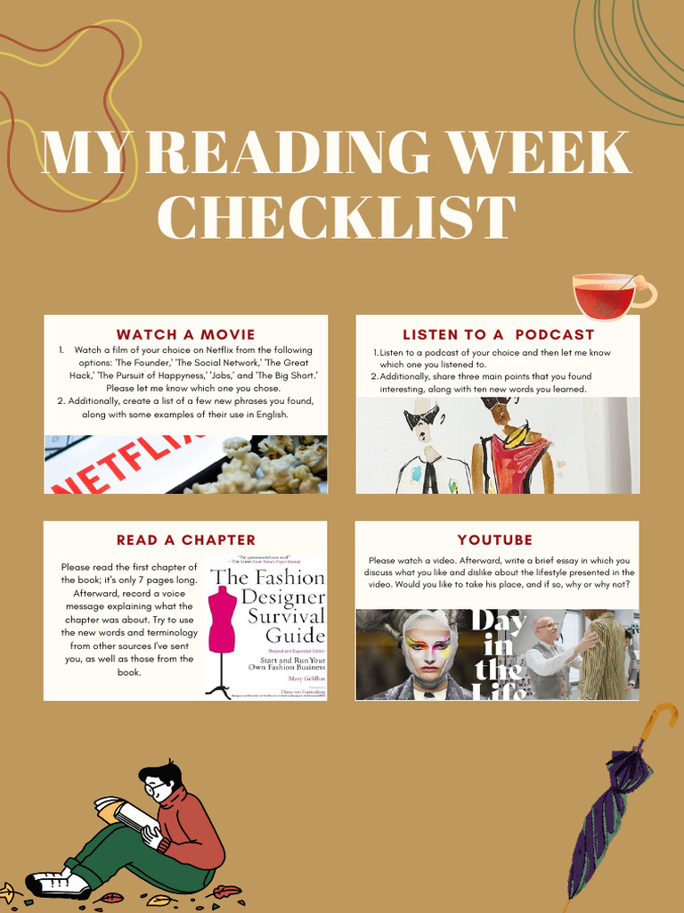 Checklist Reading Week B2 | PDF
