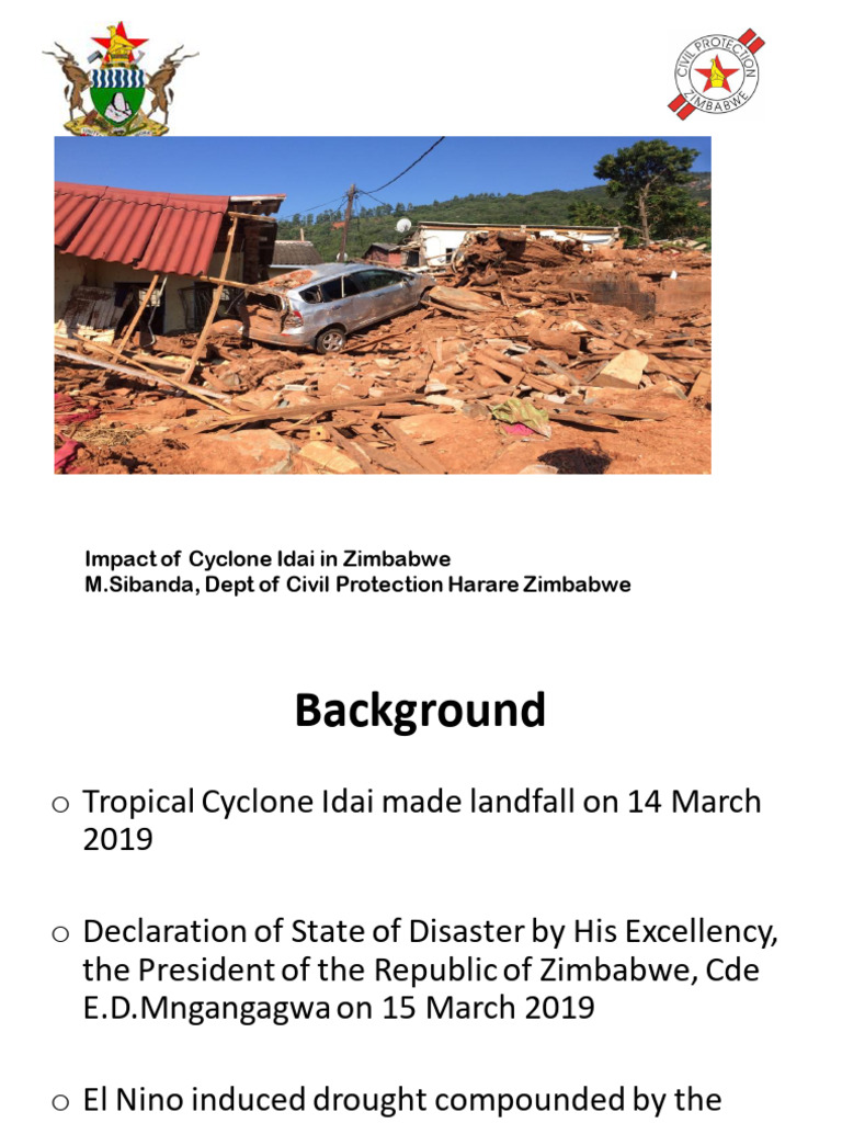 Impact of Cyclone Idai in Zimbabwe - M.sibanda | PDF | Tropical ...