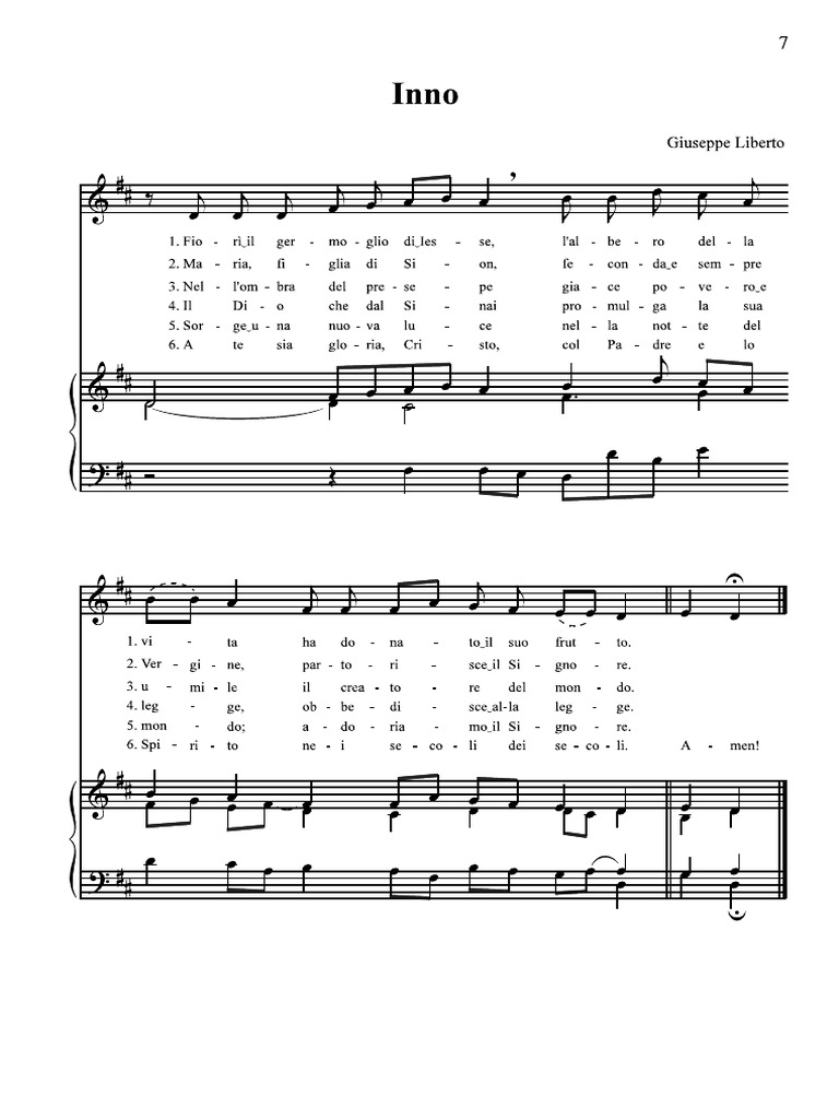 Inno Ufficio Natale Liberto | PDF