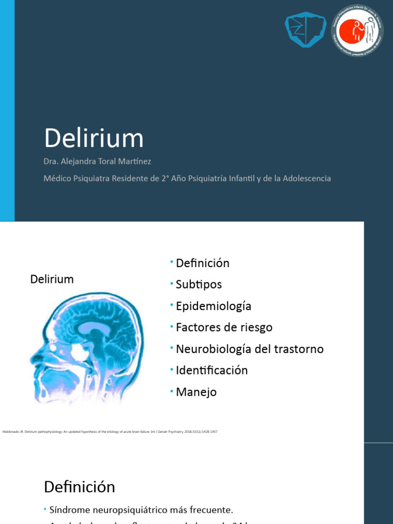 Delirium: Guía para Profesionales de Salud | PDF | Dopamina | Acetilcolina