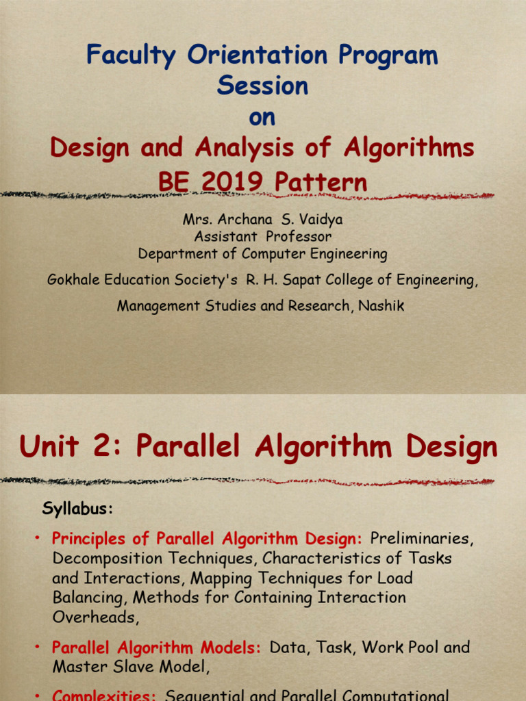 FoP HPC Unit II | Download Free PDF | Time Complexity | Parallel Computing