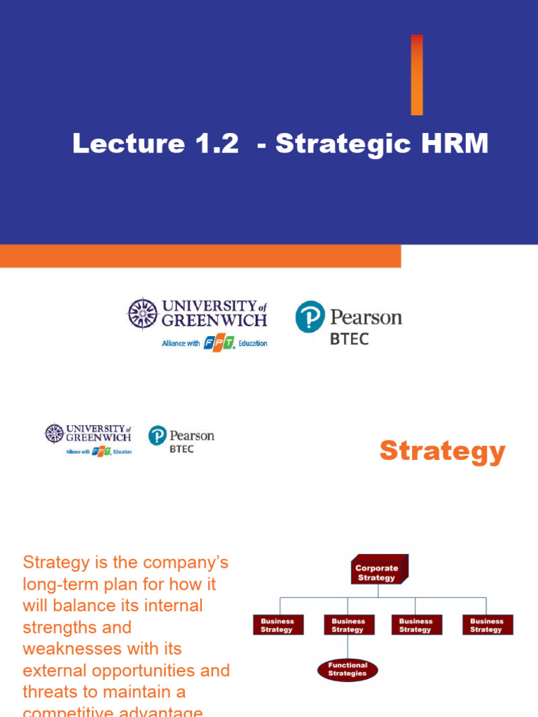Lecture 2 HRM Strategies | PDF | Human Resource Management | Strategic ...