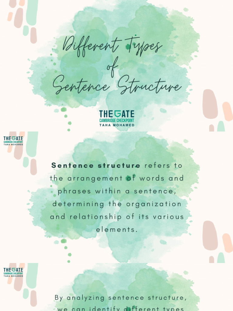 1704140562Different Types of Sentence Structure 8 | PDF