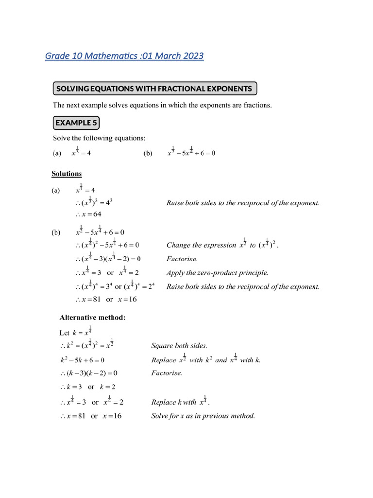 Grade 10 Math Homework - March 2023 | PDF