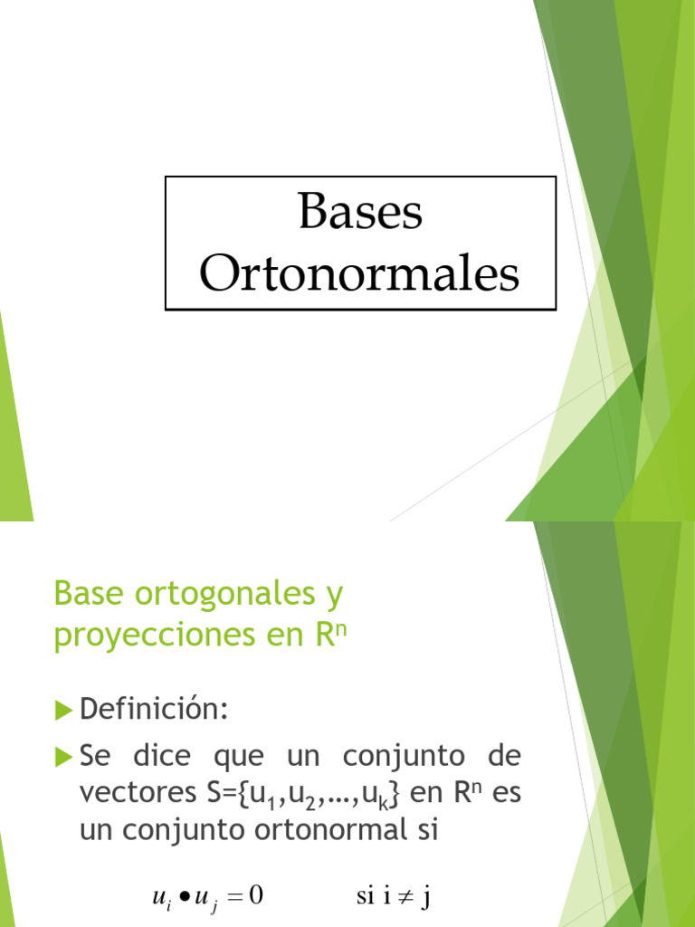Bases Ortonormales Con Gram-Schmith Iteso 2017 | PDF | Base (álgebra ...