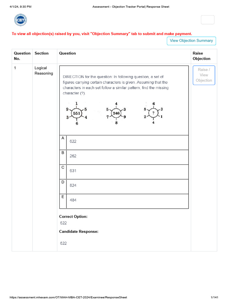 CET Objection Tracker Portal Guide | PDF