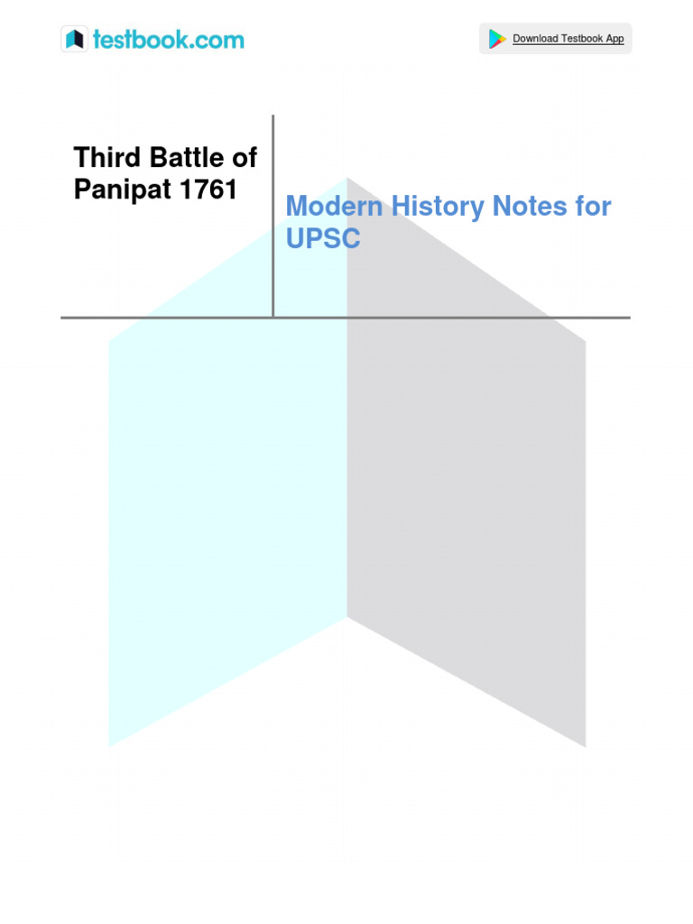 Third Battle of Panipat Upsc Ncert PDF b374573c | PDF | Mughal Empire