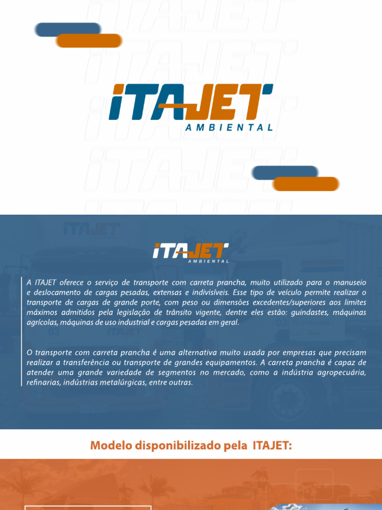 Transporte de Cargas Pesadas com ITAJET | PDF