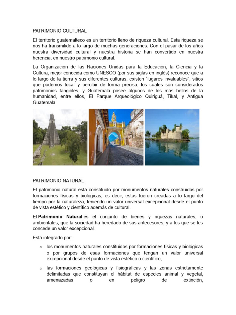Patrimonio Cultural | Descargar gratis PDF | Patrimonio cultural