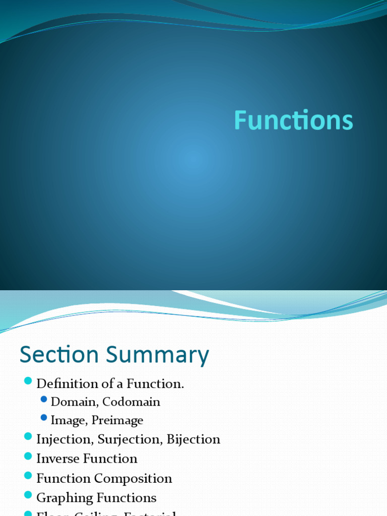 Ch4 Functions | PDF | Function (Mathematics) | Mathematical Objects
