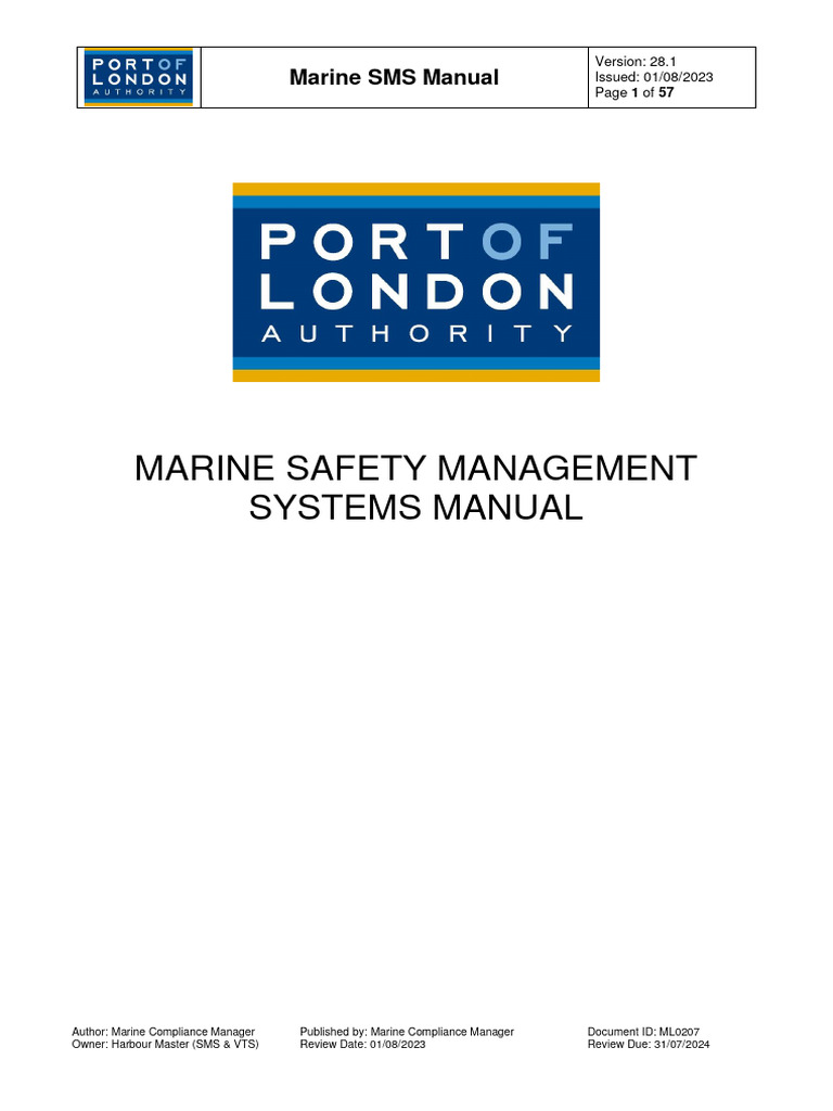 Marine Safety Guide for Managers | PDF | Risk Assessment | Risk