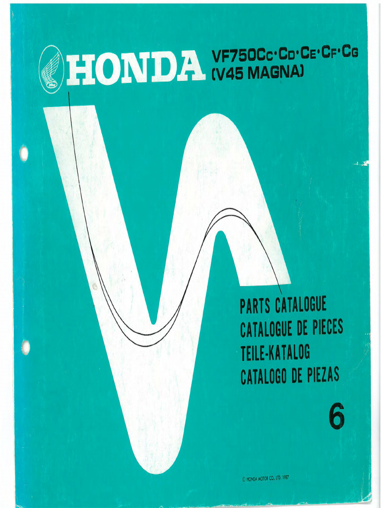 Honda VF750 Magna Parts Catalogue | PDF
