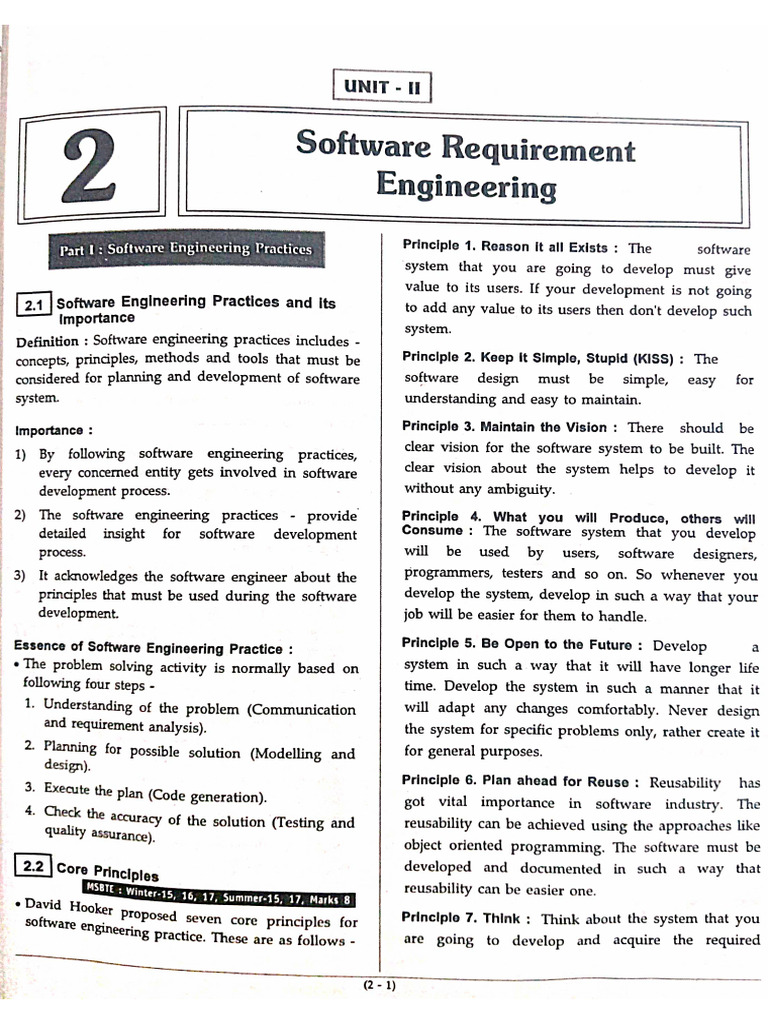 CHP 2-SOFTWARE REQUIREMENT ENGINEERING | PDF