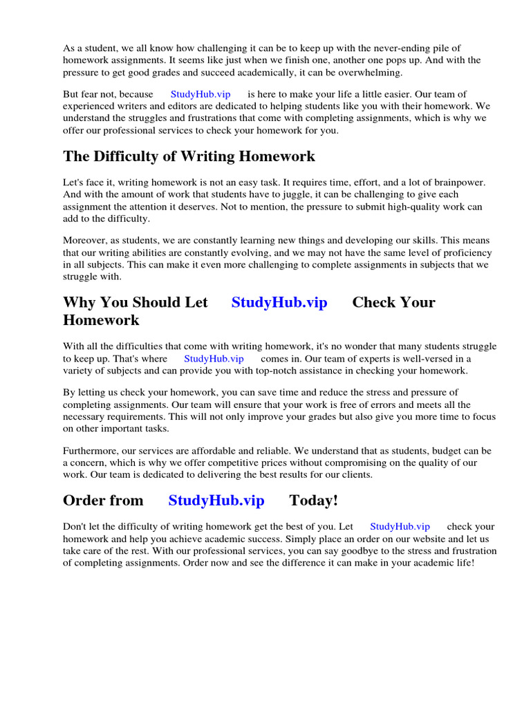 Check Homework | PDF | Essays | Homework