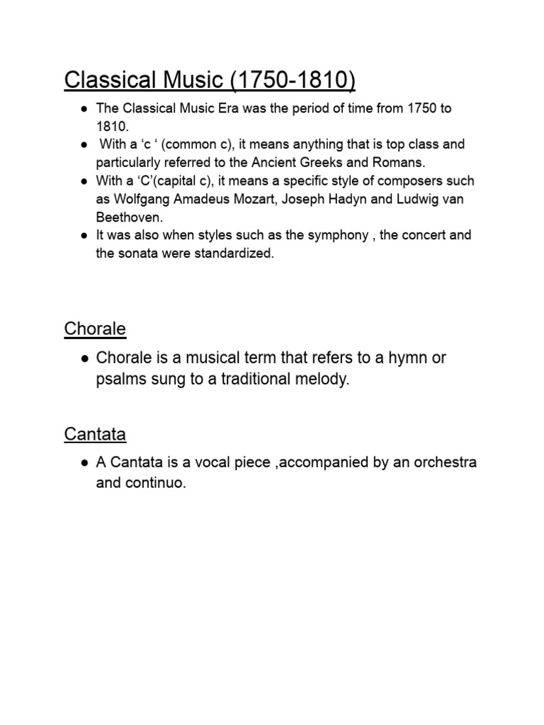Classical Music: Key Forms and Styles | PDF