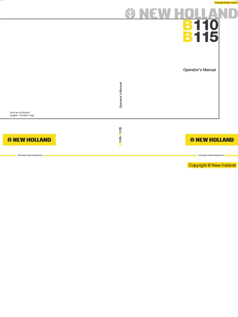 Om B110-B115 EN | Download Free PDF | Loader (Equipment) | Tire