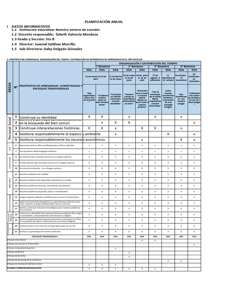 PLAN ANUAL 5to y 6to Modificado | PDF
