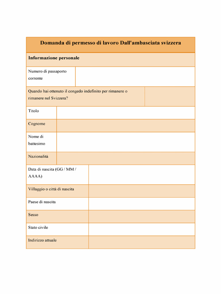 Work Permit Application-Form | PDF