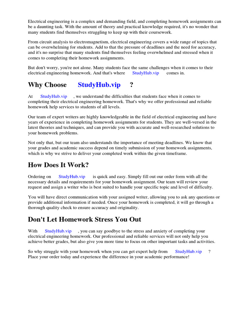 Electrical Engineering Homework | PDF | Engineering | Homework