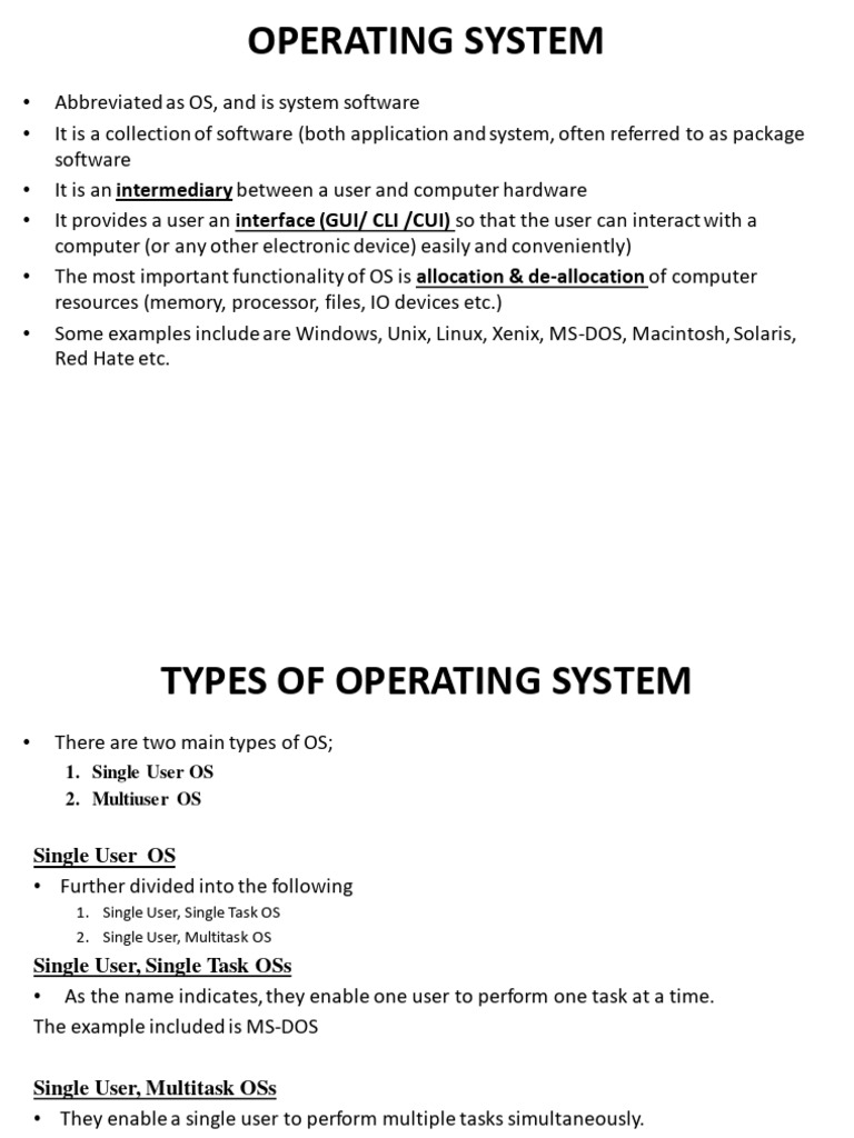 Introduction To OS | PDF | Process (Computing) | Operating System