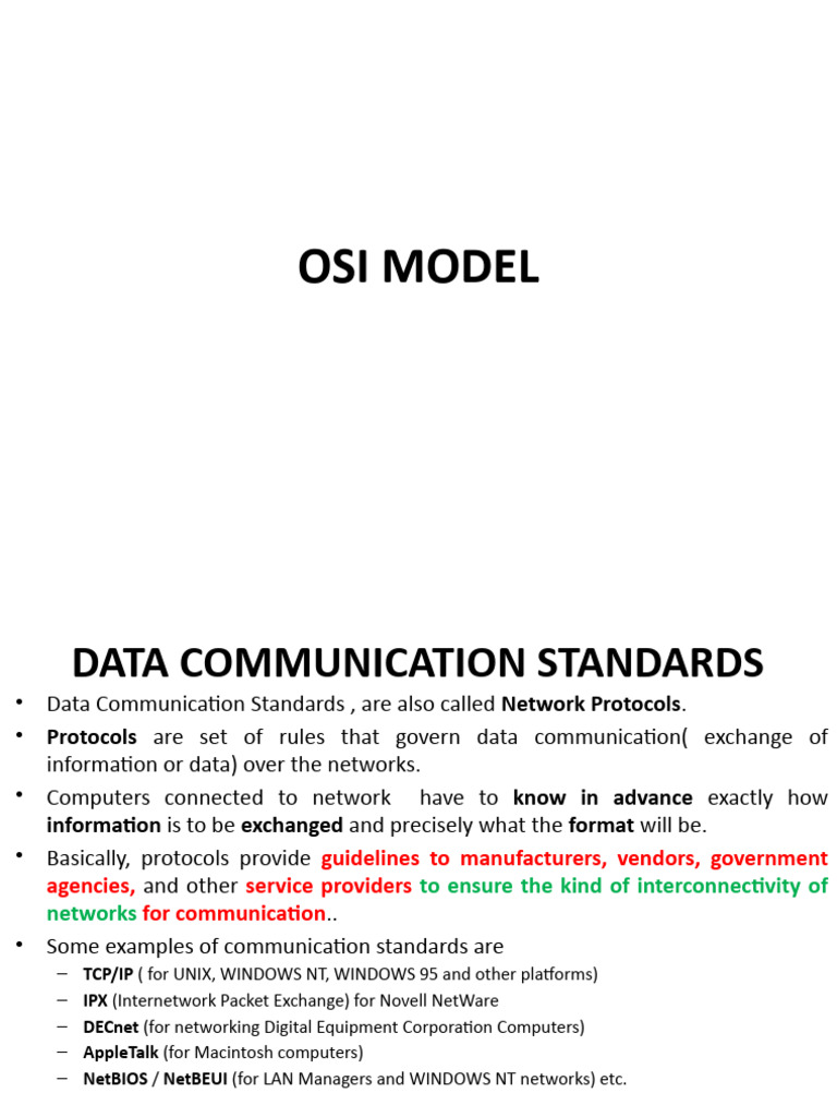 OSI Model | PDF | Transmission Control Protocol | Osi Model