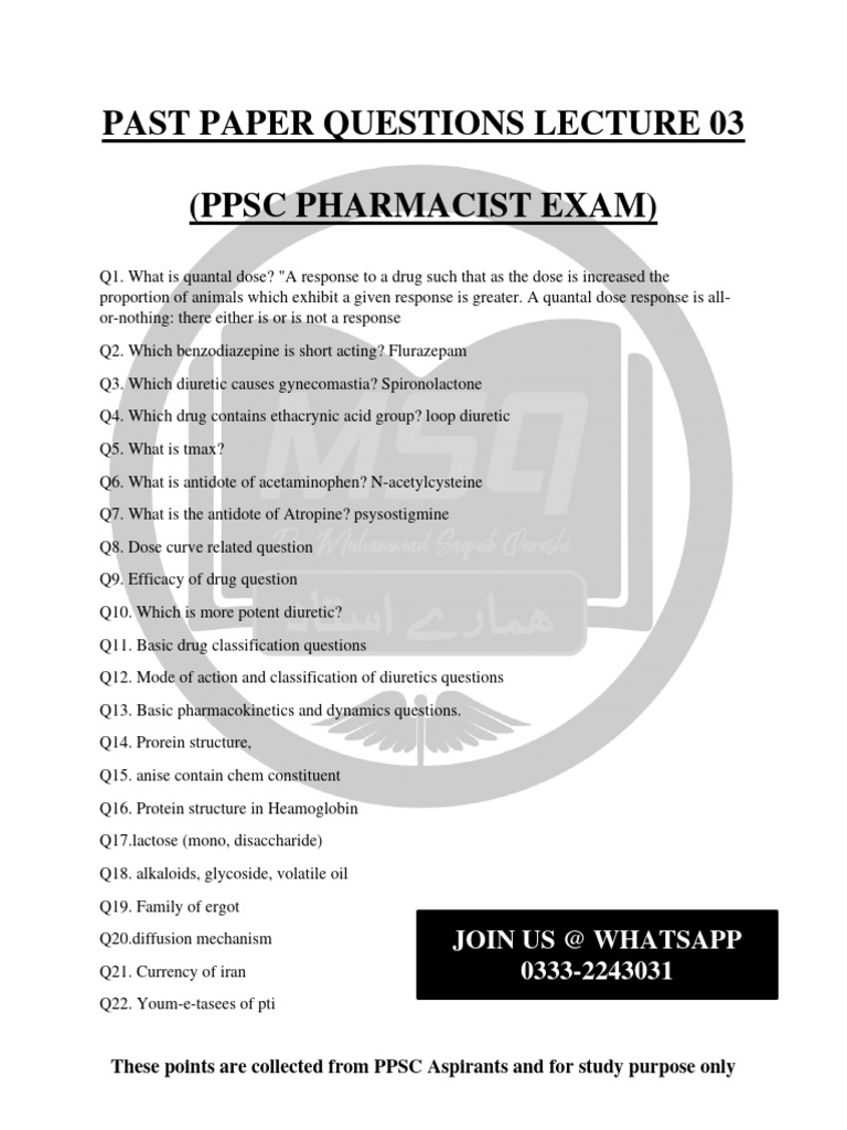 PPSC Exams Past Paper 3 | PDF | Organic Compounds | Chemistry