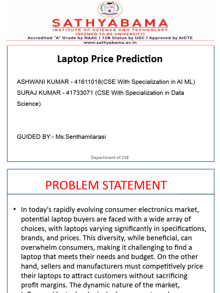 Laptop Price Prediction | PDF | Mean Squared Error | Machine Learning