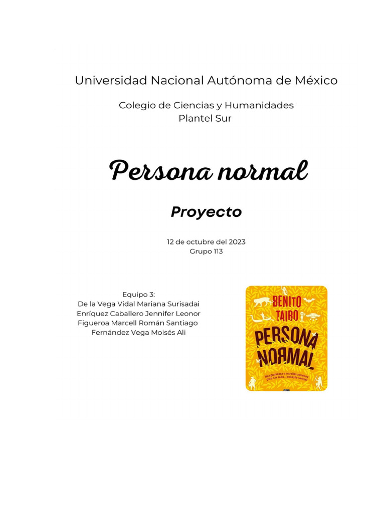 Reflexiones sobre la Identidad en "Persona Normal" | PDF | Amistad ...