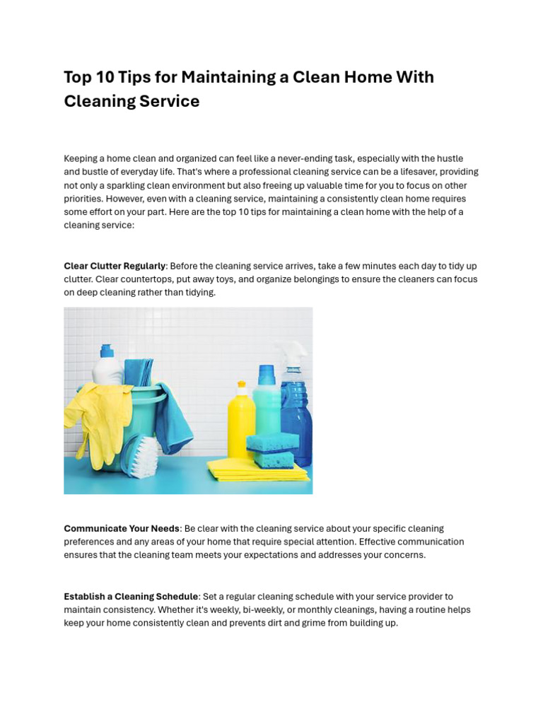 5 Key Benefits of Hiring A Professional Cleaning Service | PDF | Career ...