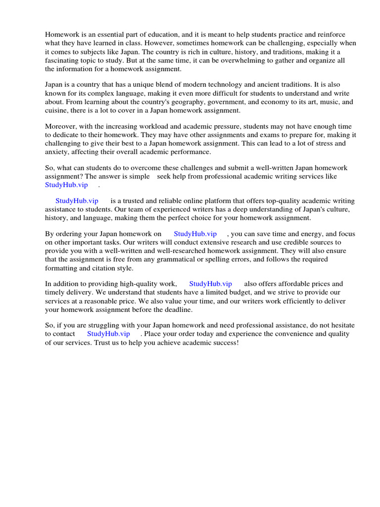 Japan Homework | Download Free PDF | Homework | Japanese Language