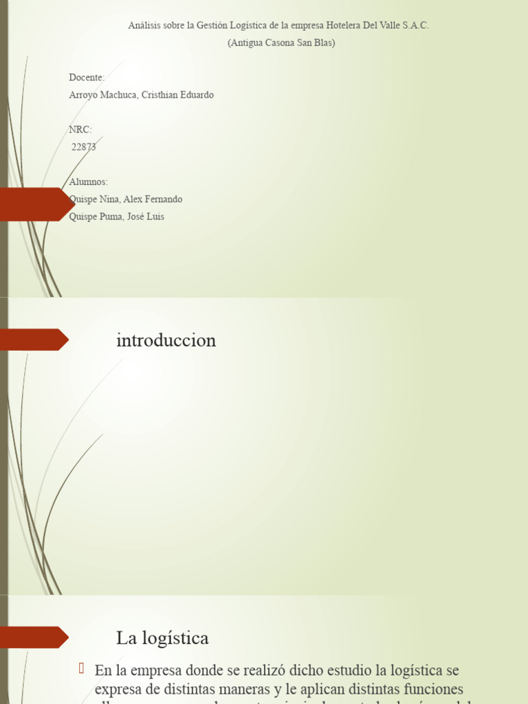 evaluacion final gestion logistica | PDF | Logística | Business