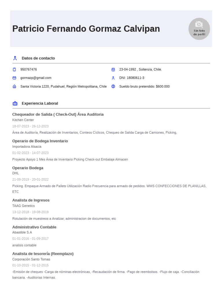 curriculum_1708998356865 | PDF | Contabilidad | Business