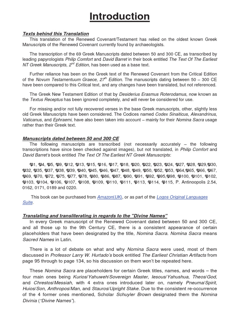 Introduction Archive | PDF | Tetragrammaton | Jesus