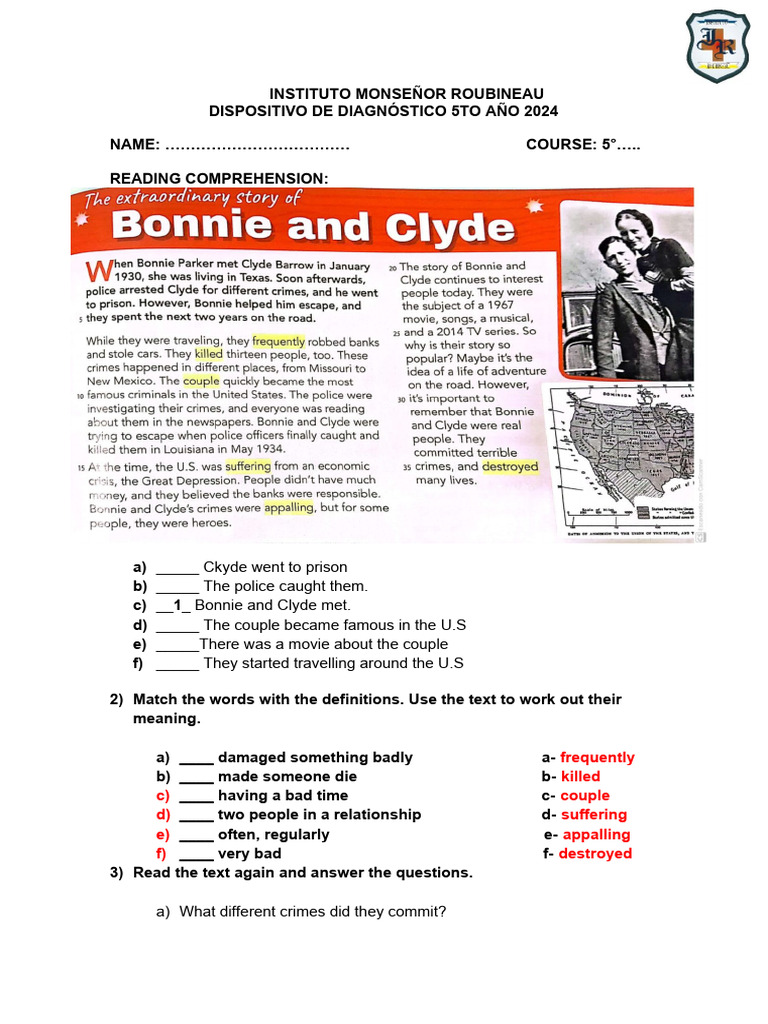 Diagnostico de 5to Año 2024-1 | PDF | Games & Activities