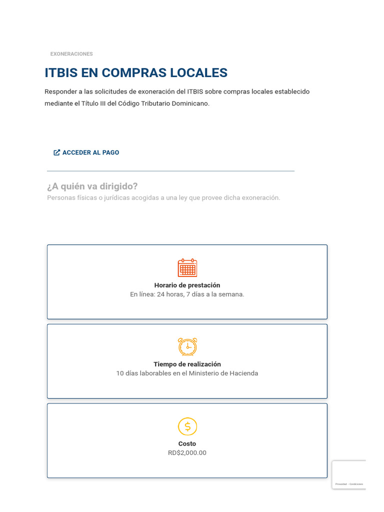 ITBIS en Compras Locales - Ministerio de Hacienda | PDF