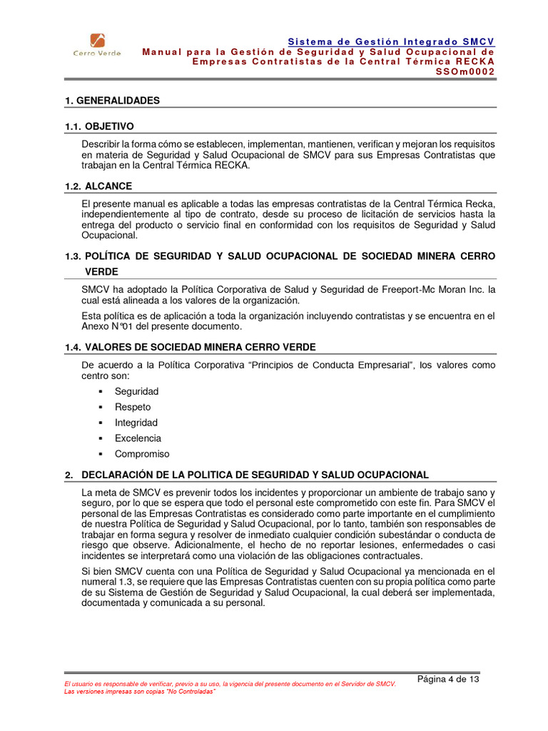 Manual de Seguridad para Contratistas | PDF | Seguridad y salud ocupacional