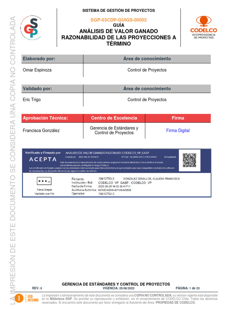 SGP-03CDP-GUIGS-00002 | PDF | Presupuesto | Gestión de proyectos