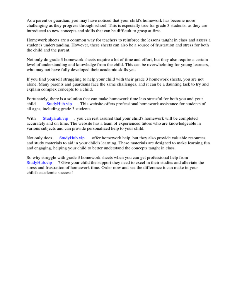 Grade 3 Homework Sheets | PDF | Worksheet | Homework