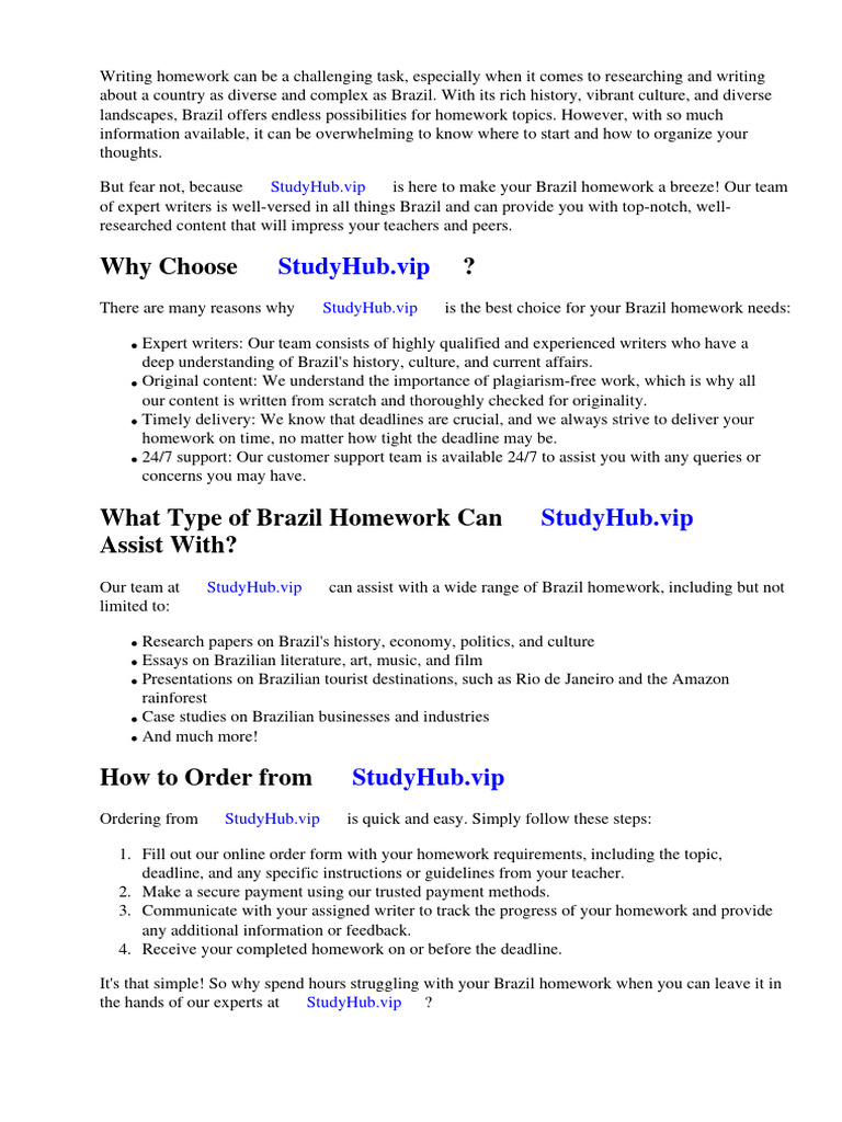 Brazil Homework Ideas | PDF | Facebook | Linked In