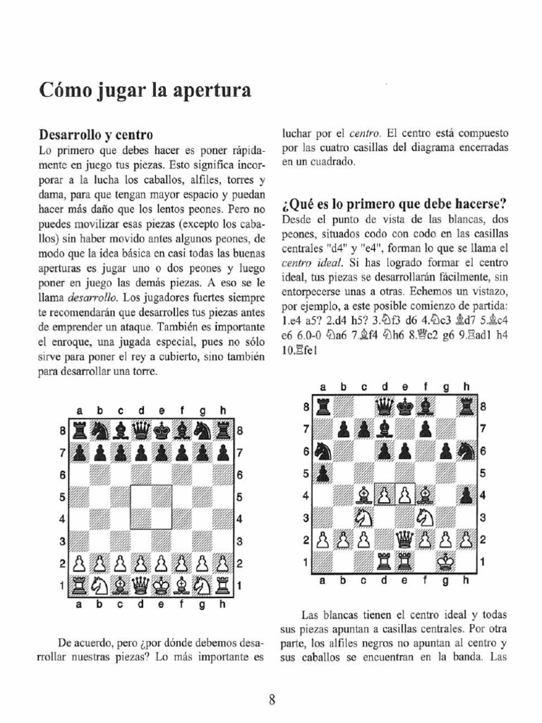 Cómo Jugar La Apertura | PDF | Aperturas de ajedrez | Juegos competitivos