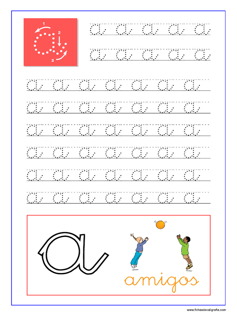 Aprender Escribir Vocales Minuscula Fichas Caligrafia 2 1 | PDF