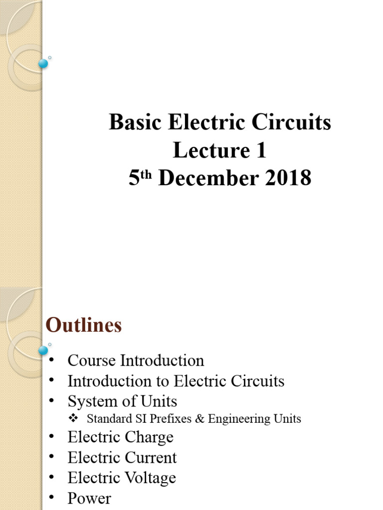 Lecture 1 BEC | PDF | Voltage | Electricity