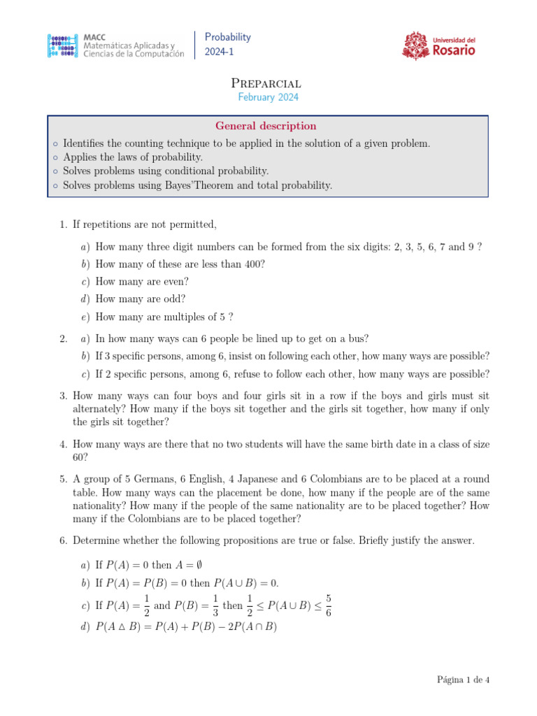C1_preparcial_proba_2024_1_ingles | PDF | Probability | Mathematics