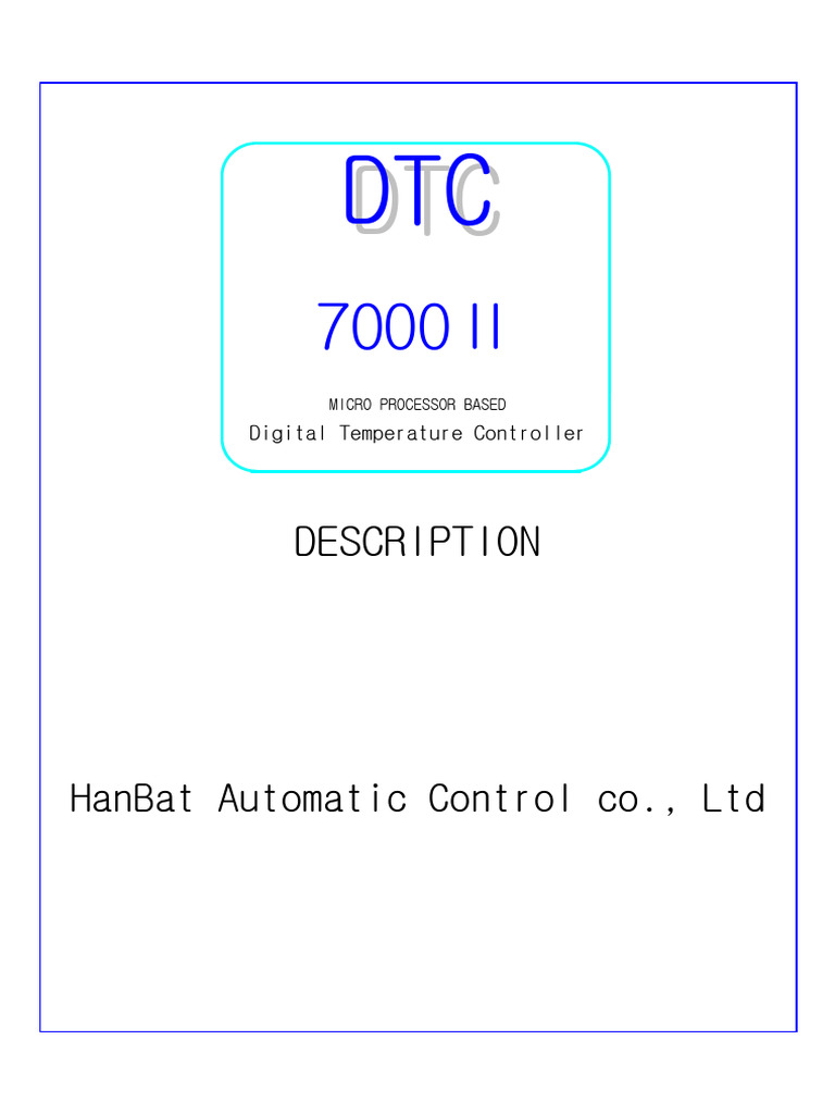 DTC 7000 Englishmanual | Download Free PDF | Electrical Components ...