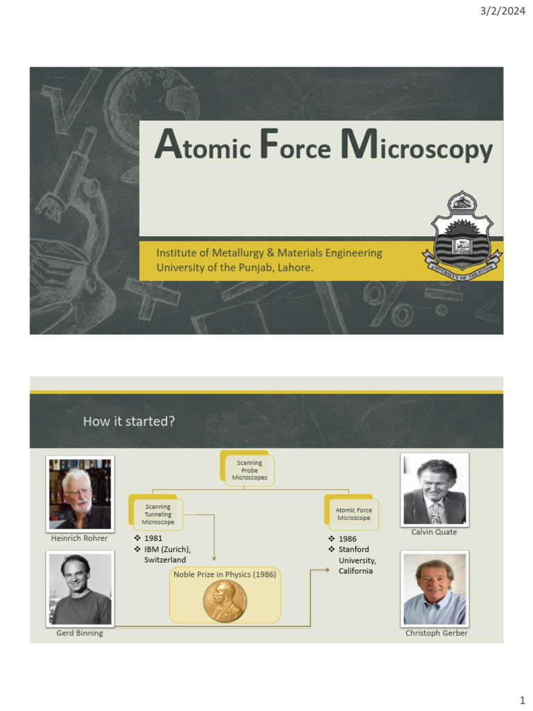 Atomic Force Microscope | PDF | Atomic Force Microscopy | Materials