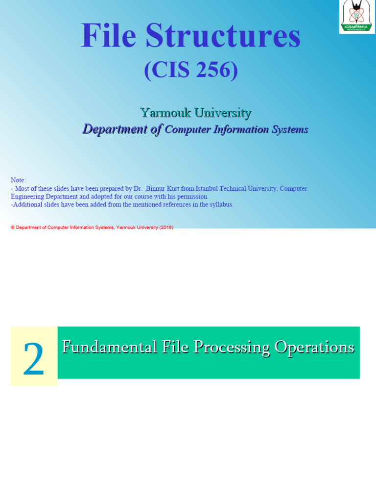 2 - Fundamental File Processing Operations | PDF | Computer File | File Format