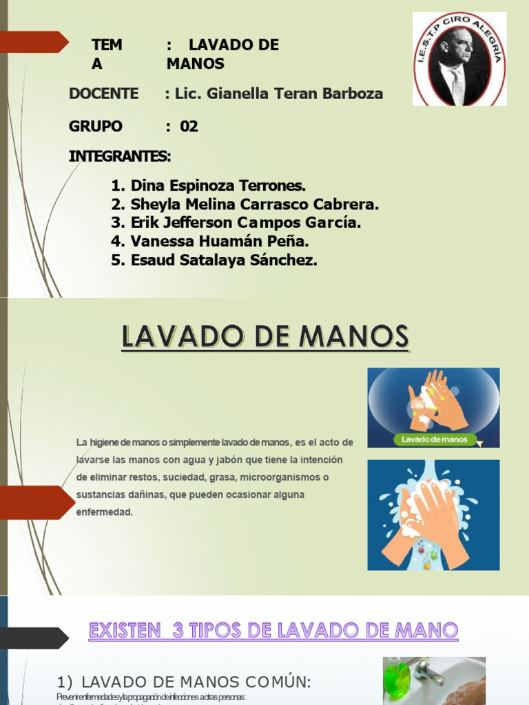 Lavarse Las Manos Power Point | PDF | Lavado de manos | Especialidades Medicas