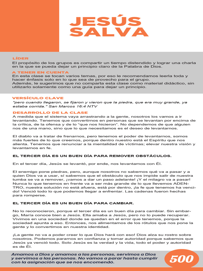 Clase2 - Jesus Salva GDC | Descargar gratis PDF | Creencia religiosa y doctrina